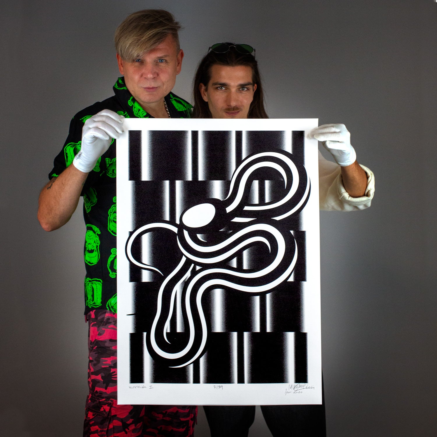 Maurycy Gomulicki & Igor Kubik — Kusiciel I — serigrafia – Graphics Flower Shop